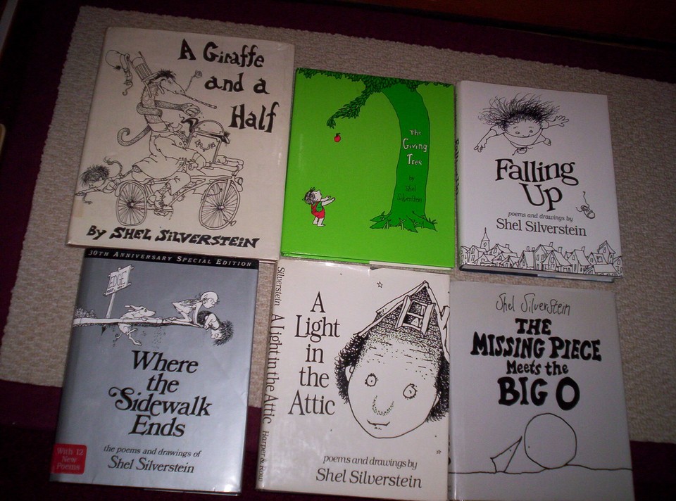 LOT of 6 Shel Silverstein HC/DJs Kid's Poetry Books--A GIRAFFE AND A ...
