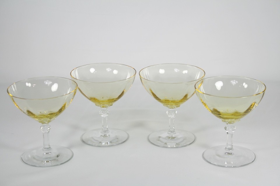 FOSTORIA YELLOW TOPAZ 5098 SHERBET-4USA- PCS | eBay