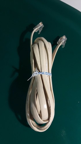 7Ft RJ12 6 Conductor Straight Wired Modular Telephone Cable + RJ12 ...