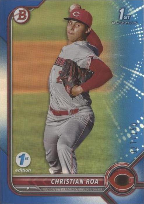 2022 Bowman 1st Edition - Christian Roa #BPPF-130 Blue Foil /150 (RC ...