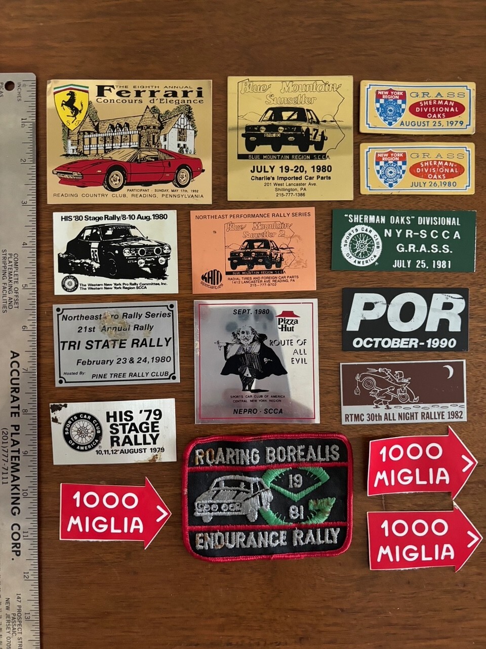 Vintage Lot of 12 Rally Car Metal Dash Plaques 1970s-1990s + Patch ...