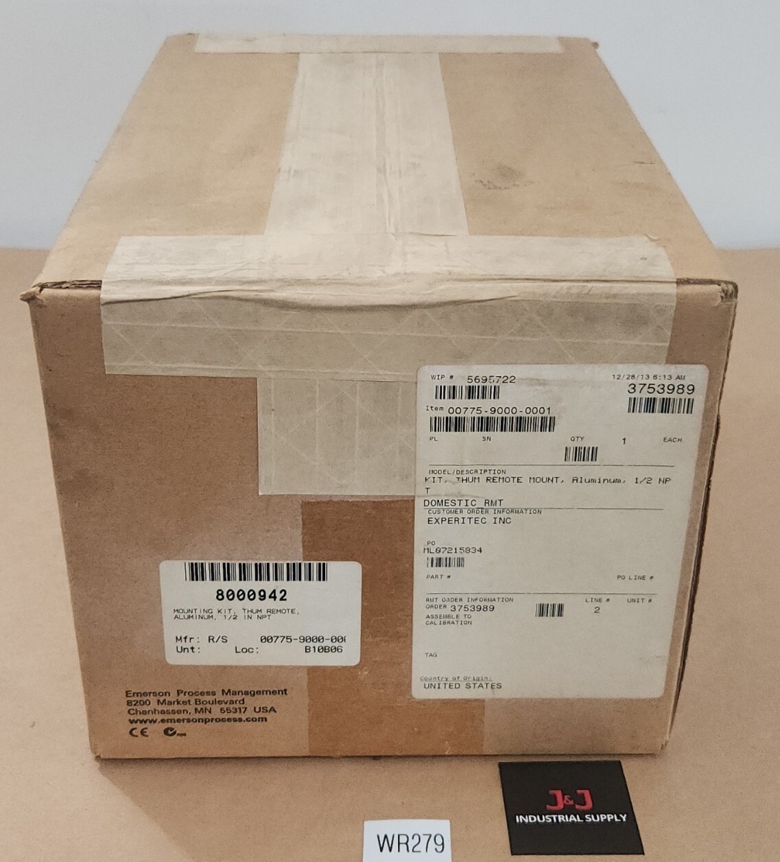 *NEW* Emerson 00775-9000-0001 Mounting Kit Thum Remote Aluminum 1/2 ...