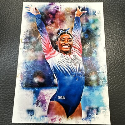Simone Biles ACEO art card #4/5 by Q | eBay