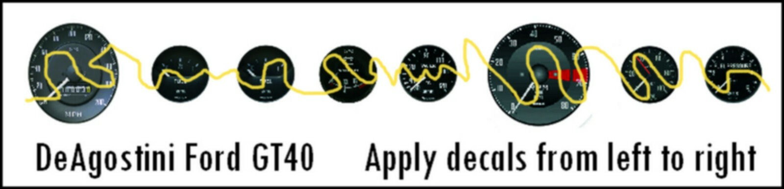 Replacement gauges for 1/8 scale DeAgostini Ford GT40 partwork | eBay