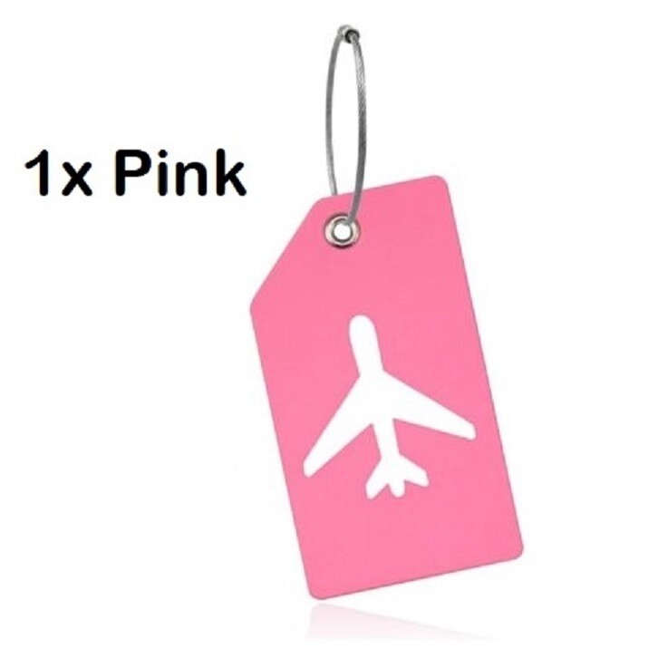 Silicone Travel Luggage Tags for Suitcases, Pink and Black Suitcase ...