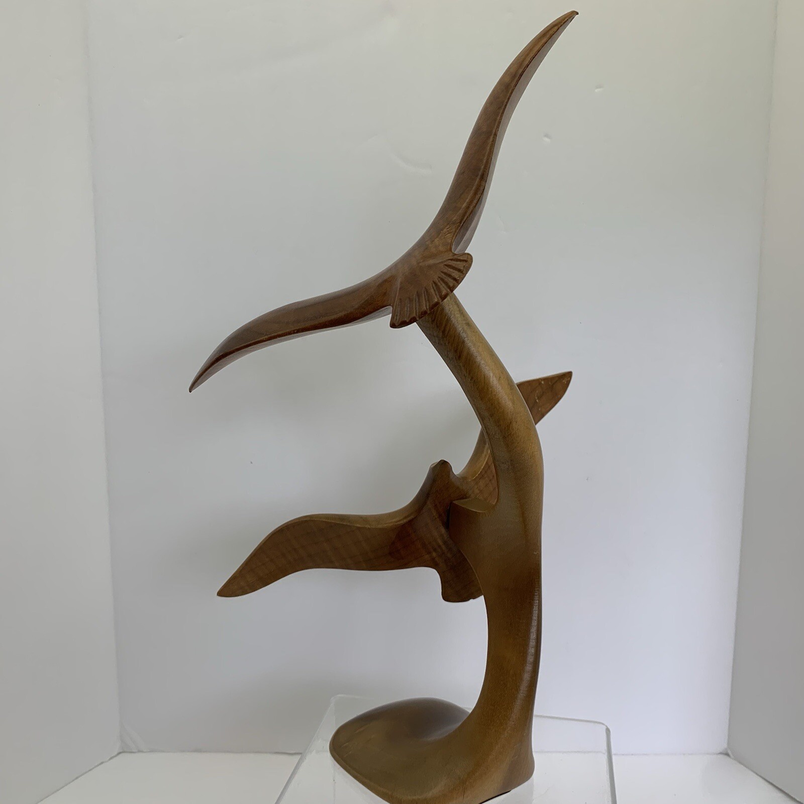 VTG Oregon Myrtlewood Lakeshore Seagull Wood Carving 8" Wing Span ...