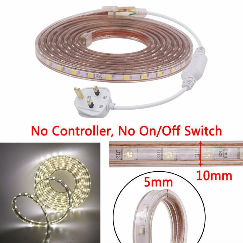 220V LED Strip Rope Lights IP67 5050 SMD Waterproof Outdoor Indoor Lamp ...