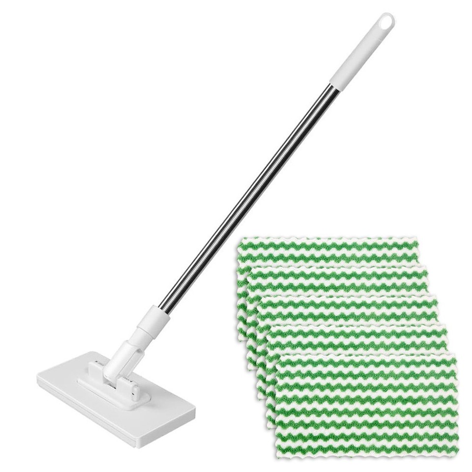 For Laminate Flooring Reusable Dust Mop Quick Clean-ups Secure Pad Hold ...