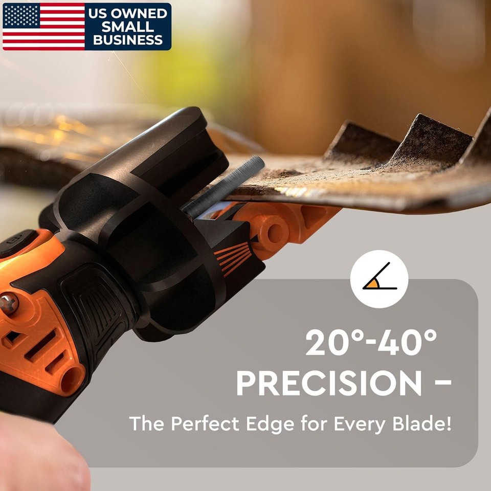 Sharp Pebble Cordless Lawn Mower Blade Sharpener – Adjustable 20°- 40 ...