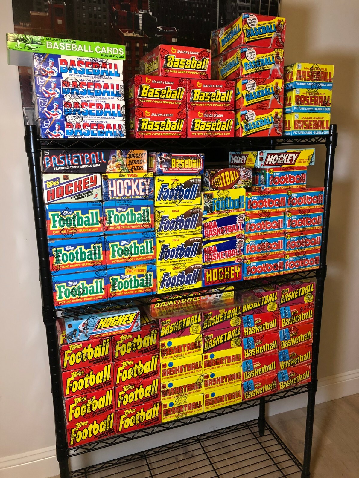 1977 1978 1979 1980 1981 1982 1983 1984 Topps Wax Cello Box BBCE Lower ...