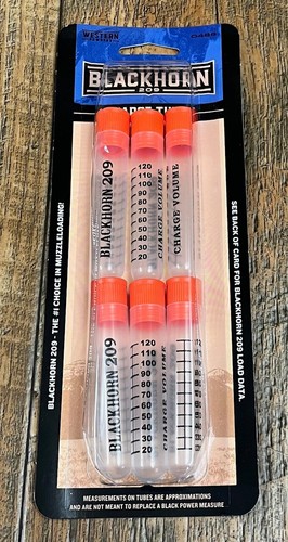 6 Blackhorn 209 Black Powder Graduated Measuring Charge Tubes For ...