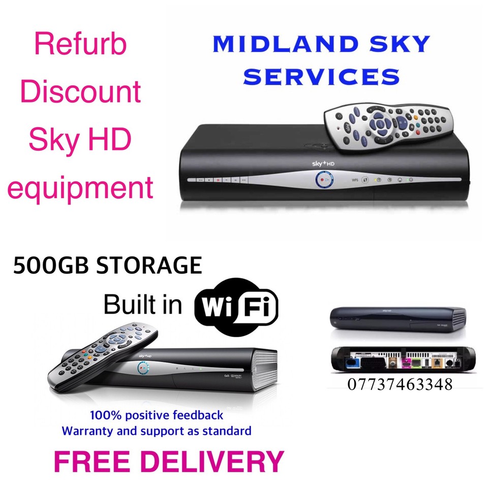 SKY + PLUS HD BOX WIFI - 500GB - AMSTRAD DRX890W BUILT IN WIFI ON ...