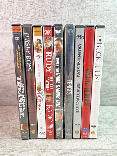 Lot Of 9 Various DVD Movies National Treasure, The Bucket List & More ...