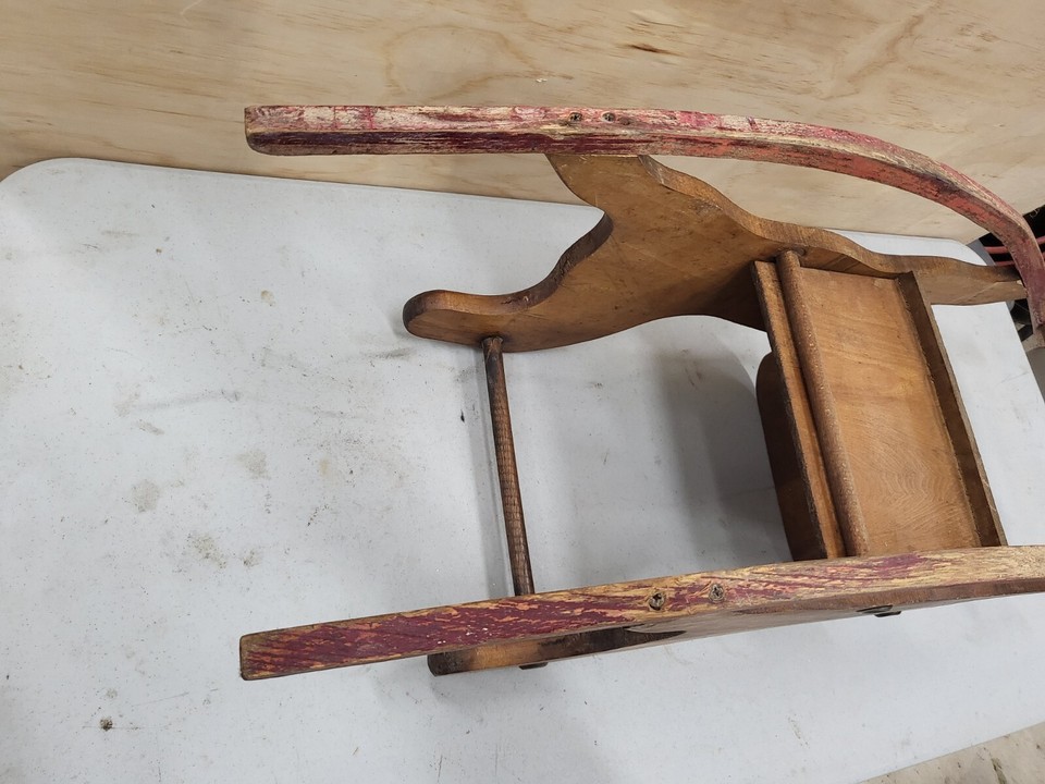 Child's Primitive 1912 Antique Shoo Fly Wood Rocking Horse with ...