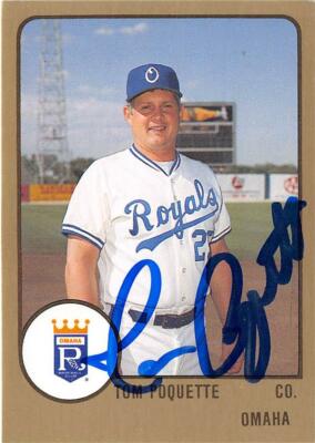 Tom Poquette autographed baseball card Omaha Royals 1988 Pro #1495 ...