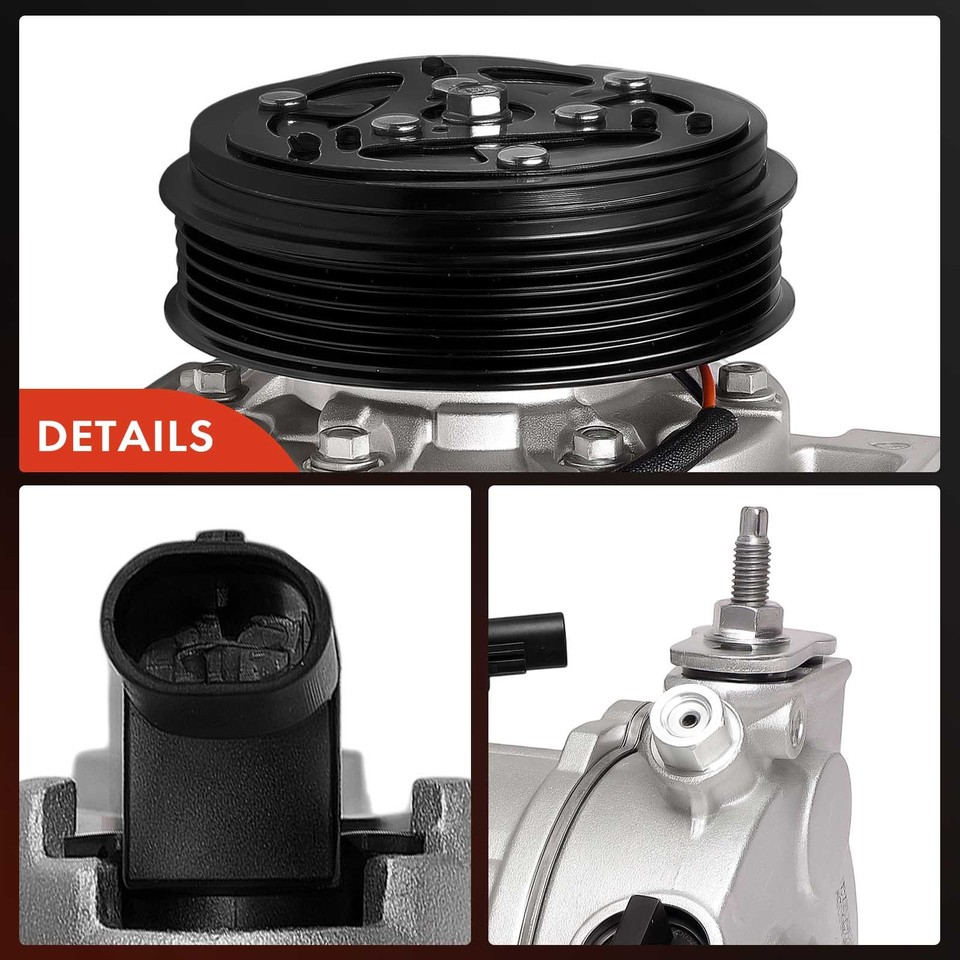 AC Compressor w/ 6SEU14 Style & 5-Groove Pulley for Cadillac CT5 CT4 ...