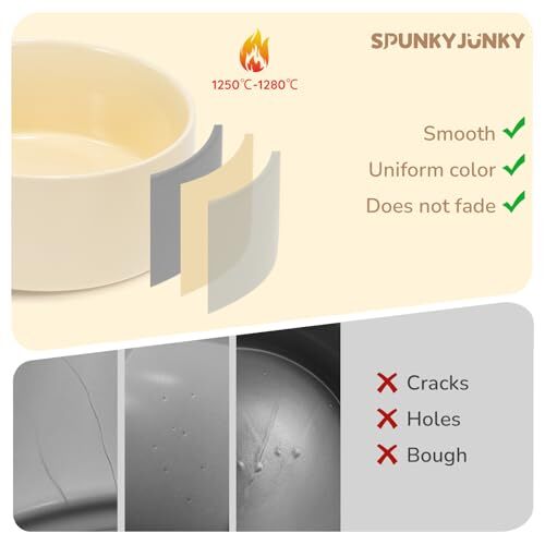 28.7OZ Ceramic Dog and Cat Bowl Modern Cute Weighted Food Water Bowl ...