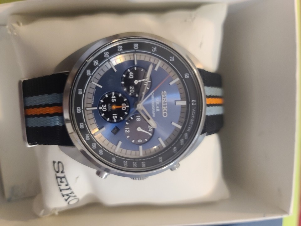 Seiko Recraft Solar Chronograph - SSC667 PORSCHE MARTINI Style Livery ...