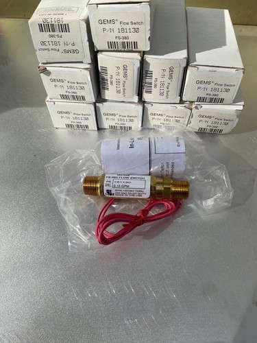 Gems Sensors Fs-380/ 181130/ 3/8" Liquid Flow Switch/ 0.15 Gpm/ New In ...