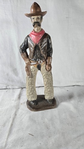 Vintage Duncan Old West Cowboy Gun Slinger w/Gun Ceramic Figurine 12 ...
