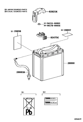 GENUINE TOYOTA RAV4 12V BATTERY 45AH | Grelly USA
