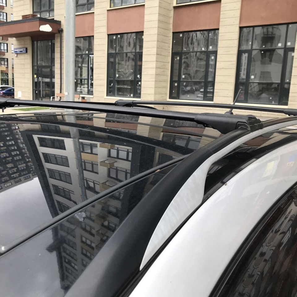 To fits Peugeot Rifter Since 2018 Cross Bars Roof Rack Black Set | eBay