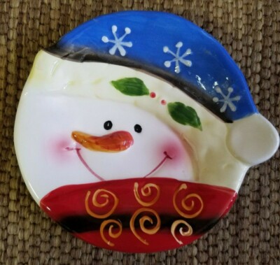 Christmas Collectible Decorative Snowman Studio 33 Plate 5 1/2" | eBay