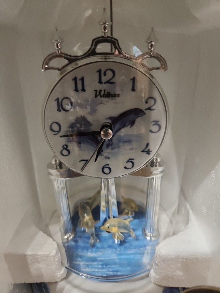 Waltham Dolphins Anniversary Clock Porcelain Base & Face-Westminster ...