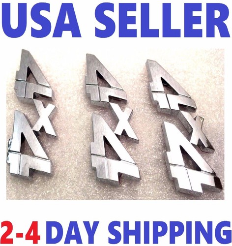 3X Chrome 4X4 EMBLEM 4 X 4 TRUCK logo TODOTERRENO DECAL sign BADGE ...