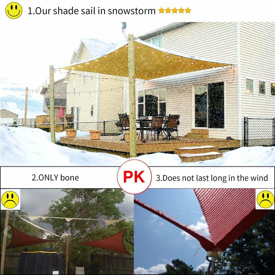 Sun Shade Sail Canopy Rectangle Sand Uv Block Sunshade For Backyard ...