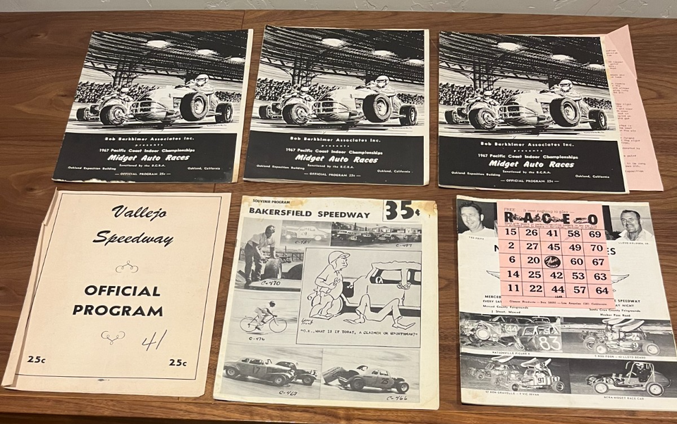 6DIF Vintage 1960s NASCAR International Midget Auto Races Dirt Track ...