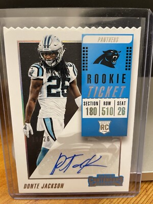 Donte Jackson 2018 Panini Contenders - Rookie Ticket Autograph 19/26 ...
