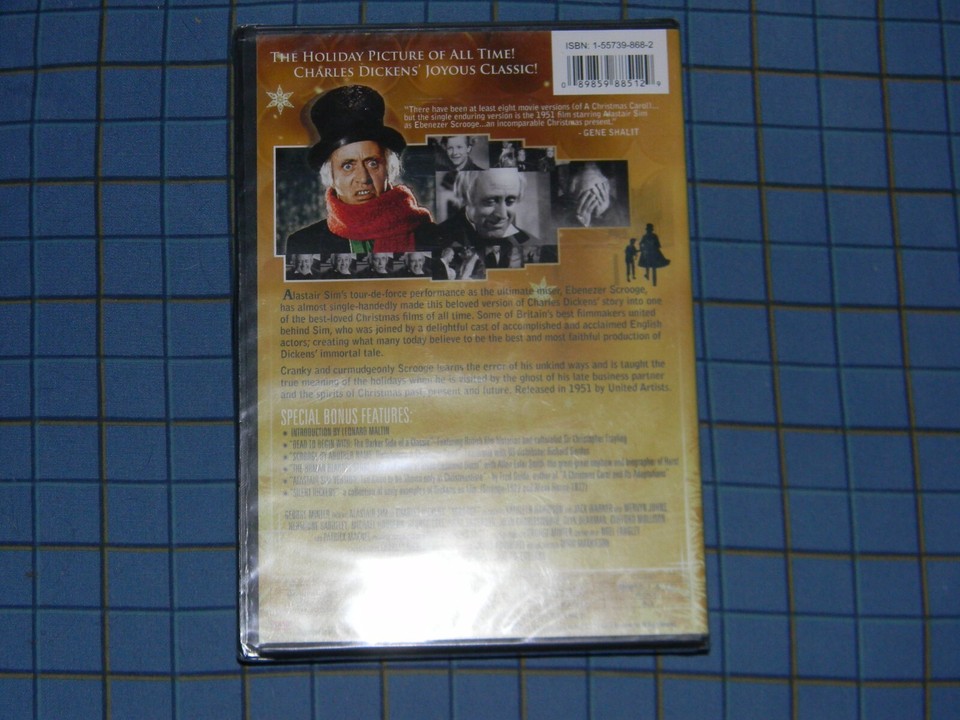A CHRISTMAS CAROL - Alastair Sim DVD NEW/SEALED- OOP & VERY RARE ...