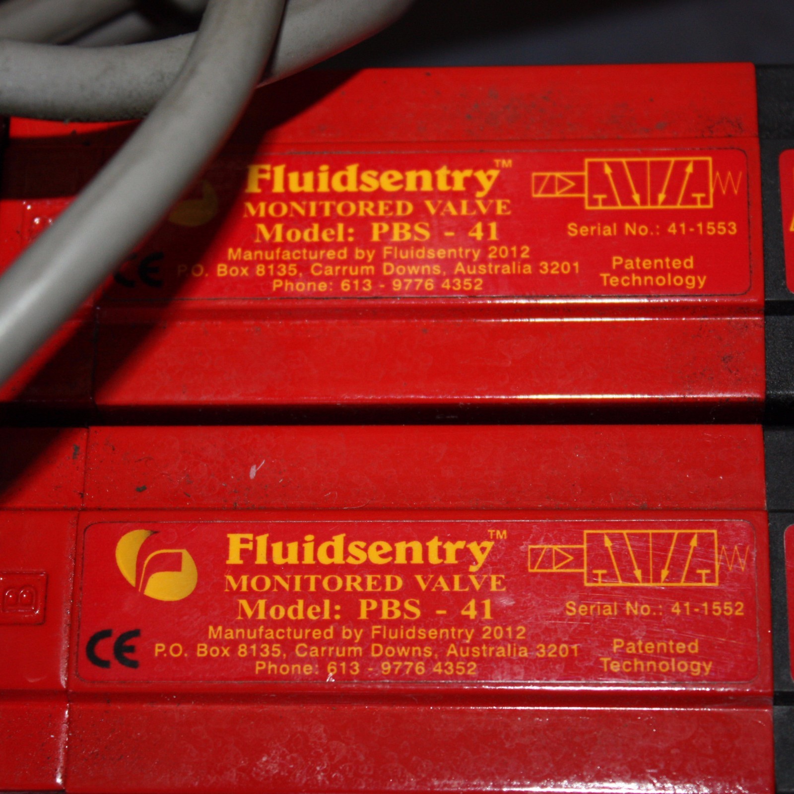 Fluidsentry ½” Monitored Pneumatic Valves On Series Ported Manifold PBS ...