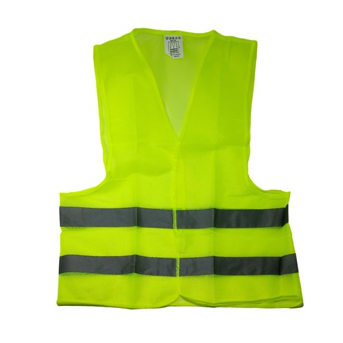 Large Neon Security Safety Vest High Visibility Reflective Stripes Work ...