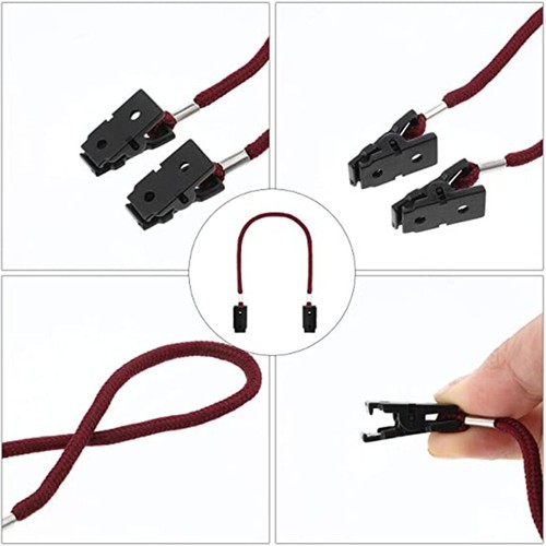 6pcs Simple Sports Hat Shirt Clips Retainer Cord Rope for Boating ...