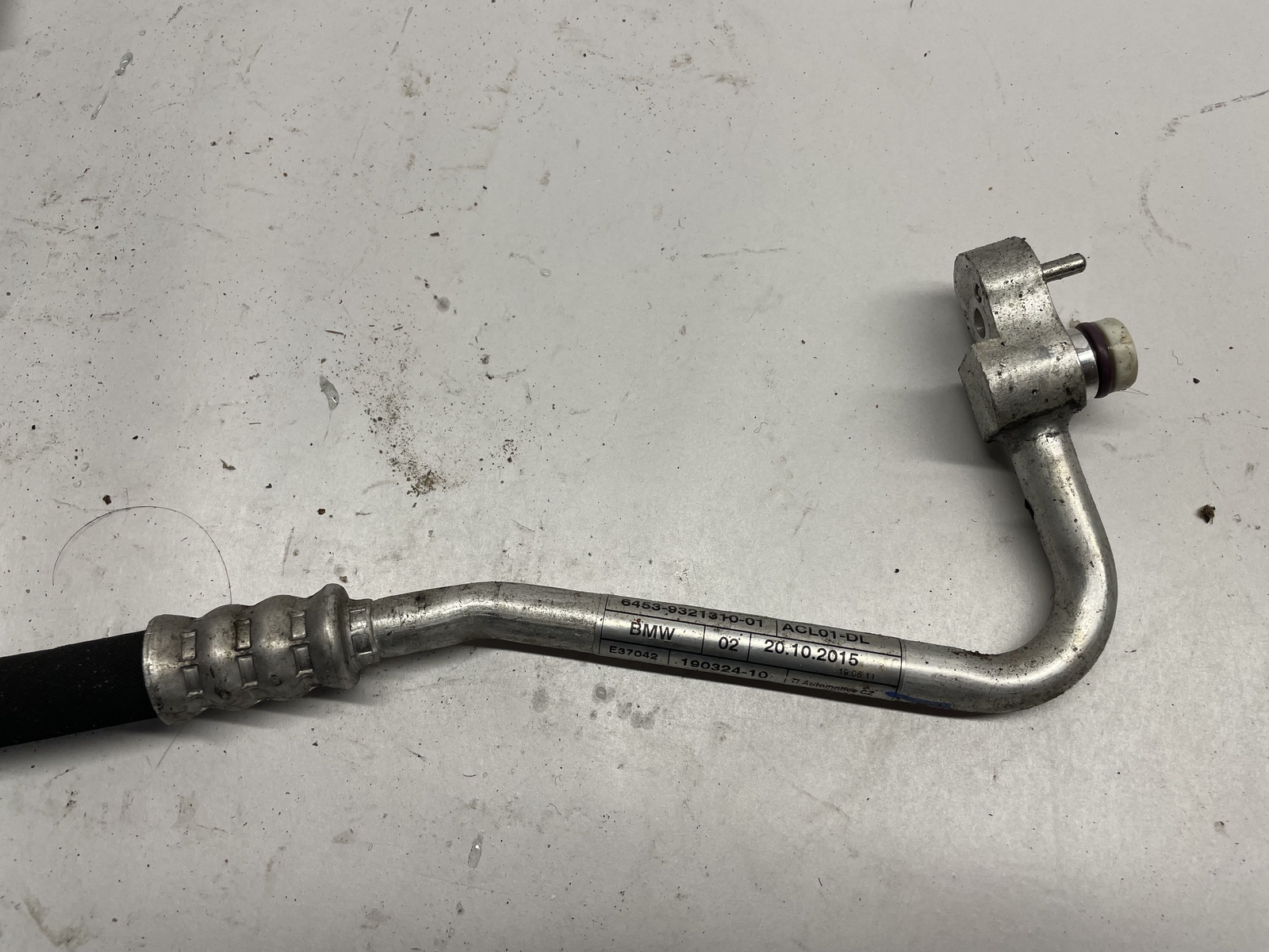 2016 BMW 3 F30 F80 Air Conditioning A/C Tube Pipe Lining Hoses 9321310 ...