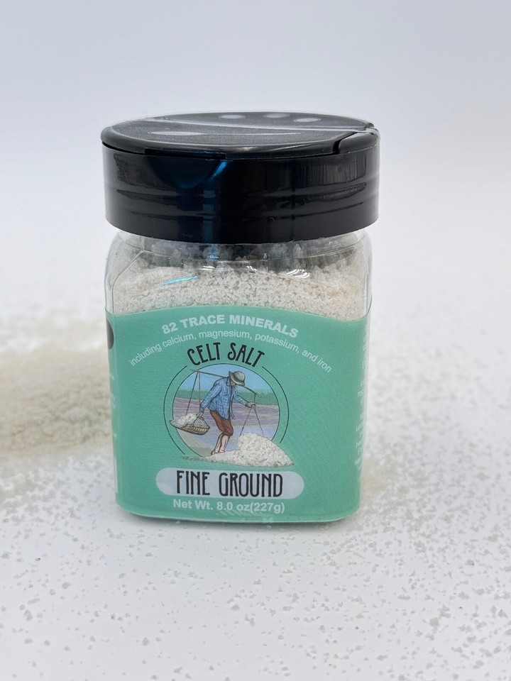 Celtic Sea Salt- Fine Ground Shaker 8oz ( 1/2 lb ) Celt Salt Brand FREE ...
