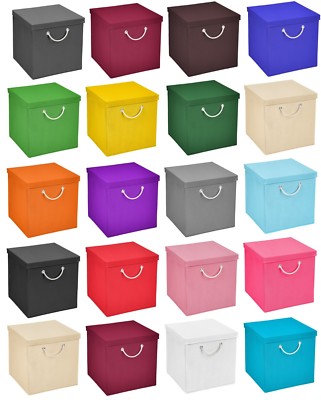 10 STÜCK 30 x 30 x 30 Aufbewahrungsboxen Deckel Korb Faltbox en Kinder ...