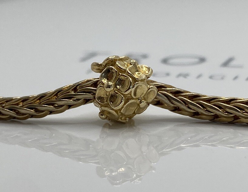 Trollbeads Hydrangea 18K Gold Lisa Aagaard Bead | eBay