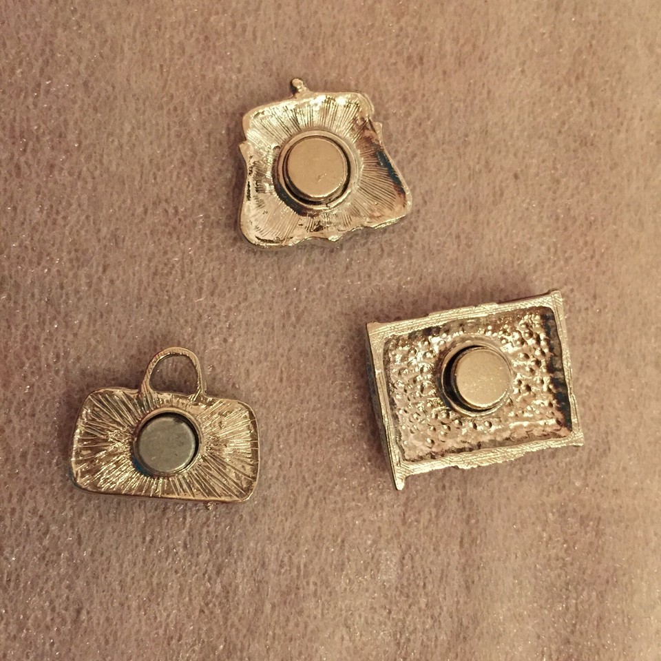 WM480 Adorable vintage 12-20mm assorted style enameled metal purse ...