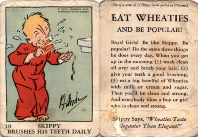 F272-12 Wheaties, Skippy Cards, 1933, #10 Skippy Brushes His Teeth | eBay