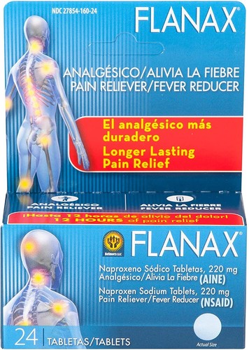 Flanax Pain Reliever and Fever Reducer Tablets Naproxen Sodium 220 mg ...