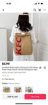 KFC and McDonalds Backpack | eBay