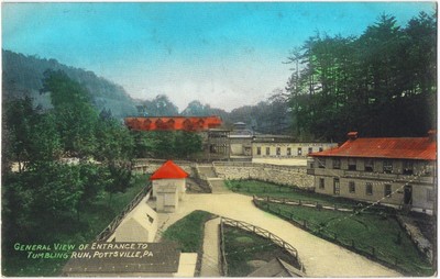 Pottsville PA - View Of Entrance To Tumbling Run mailed 1910 antique ...