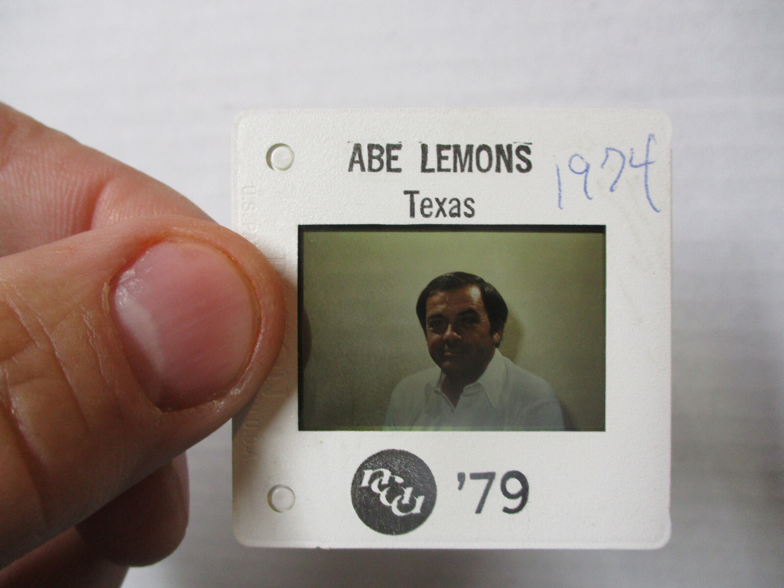 Vintage 1970's Abe Lemons Texas Head Coacah Negative Slide 2 Inches | eBay