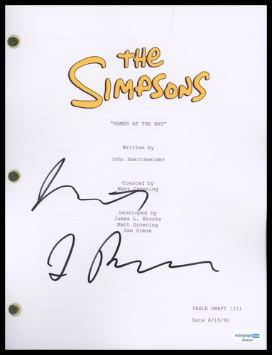 James L. Brooks "The Simpsons" AUTOGRAPH Signed 'Homer at the Bat ...