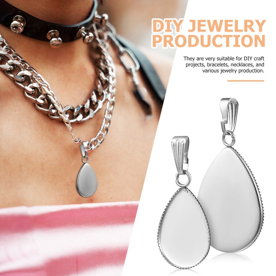 40 Pcs Stainless Steel Pendants for Necklace Jewelry Making Charms ...