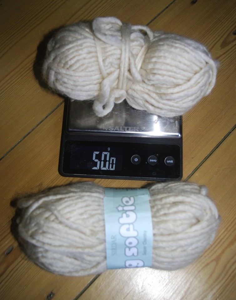 Sirdar Big Softie 105g oatmeal/cream 51% wool 49%acrylic super chunky ...