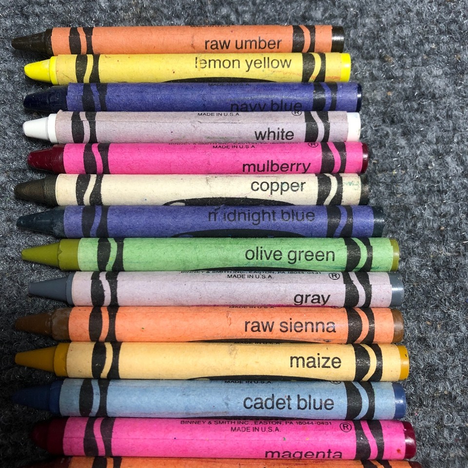Box of 64 Crayola Crayons with Built-In Sharpener 1988 - 9 Retired ...